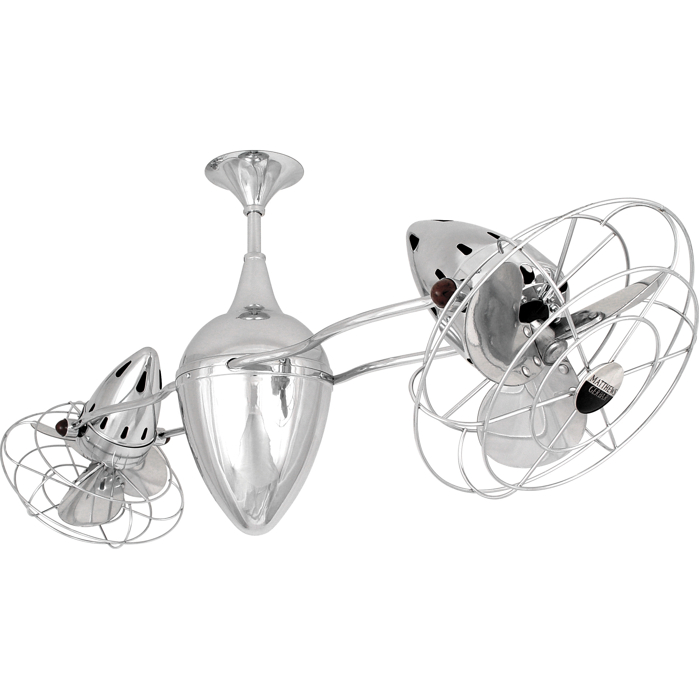 Matthews-Gerbar Ar Ruthiane 46 inch Polished Chrome Ceiling Fan ...